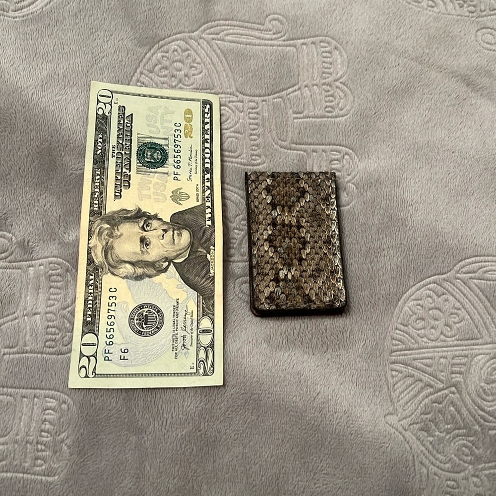 New Rattlesnake Skin Money Clip. - Gem